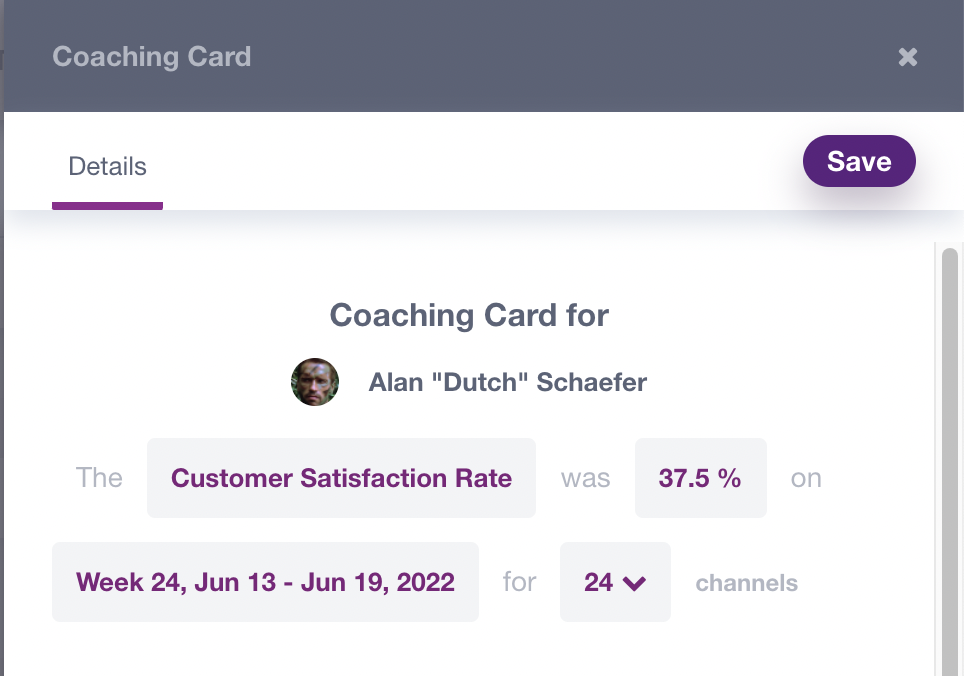 Coaching Card creation – Kaizo
